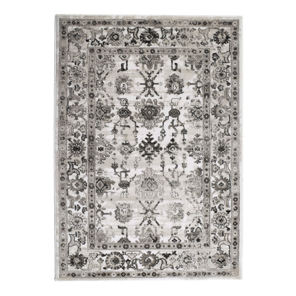 Annbank Patterned Traditional Light Grey Rug | Choice of Sizes