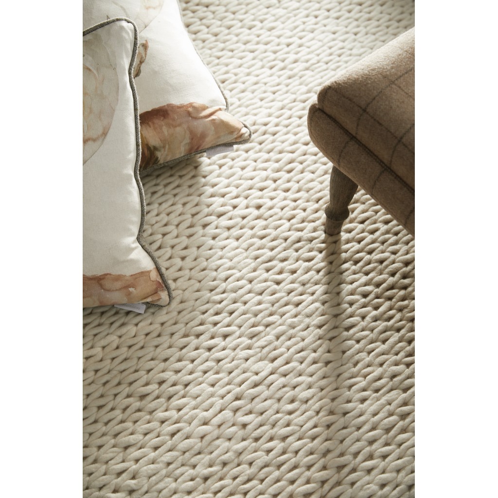 Furio Cream Chunky Knitted Rug | Choice of Sizes | OHI