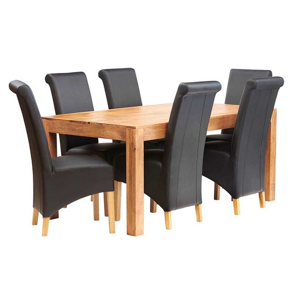 Rangpur Light Large Solid Chunky Wood Dining Kitchen Table from OHI