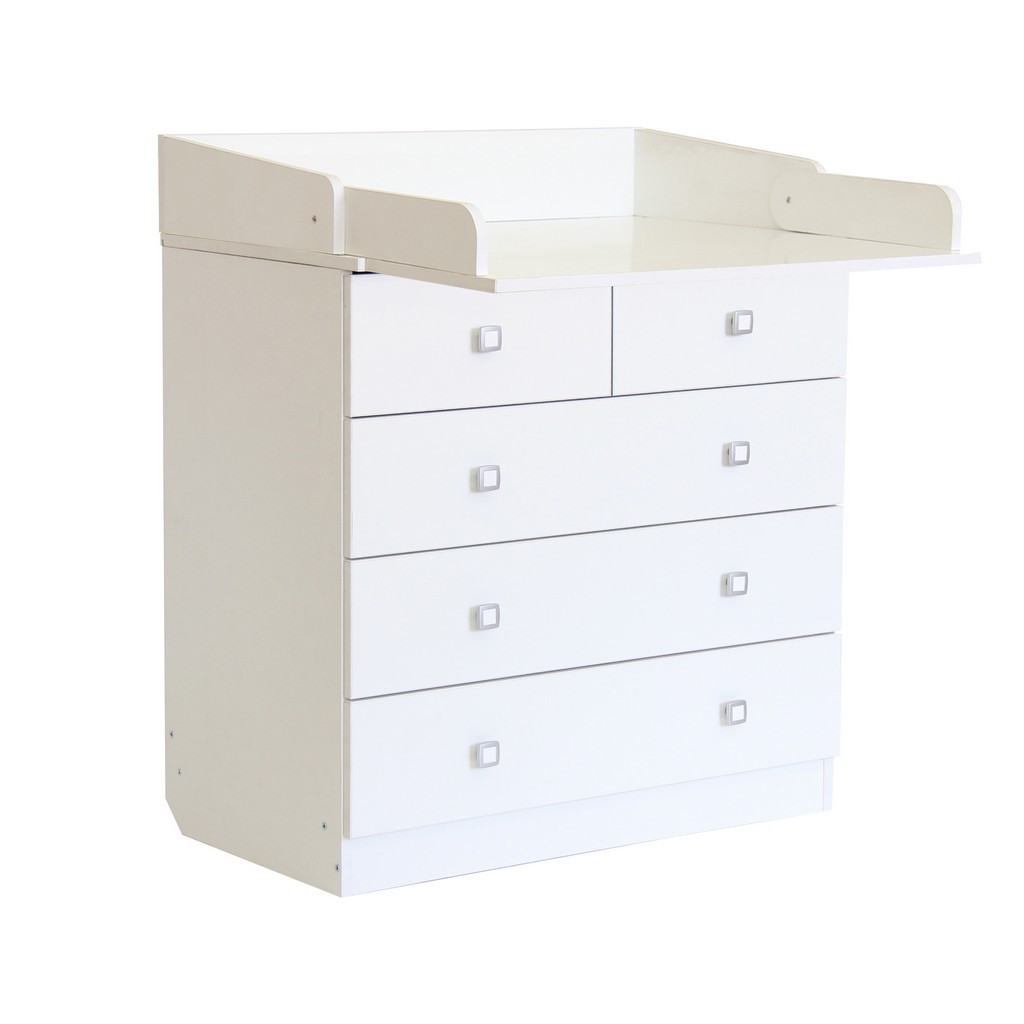 Coliston White Baby Changing Unit with Drawers | OHI