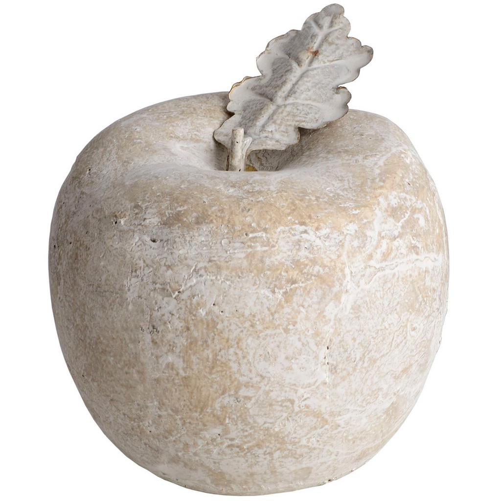 Vintage Style Stone Apple Ornament - Choice of Sizes