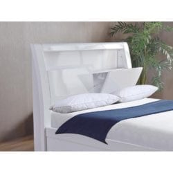 White gloss ottoman bed store