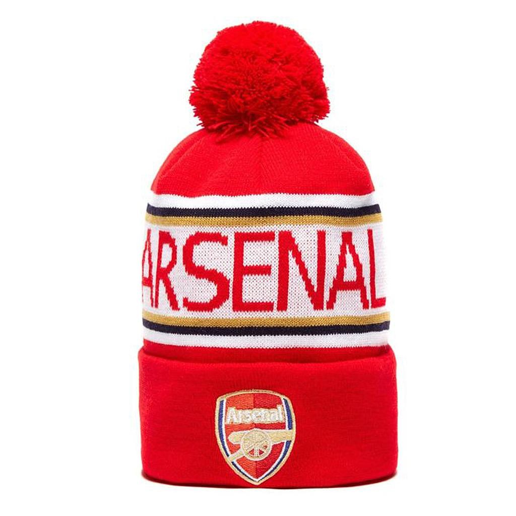 Team Merchandise Core Red & White Arsenal Woven Bobble Hat